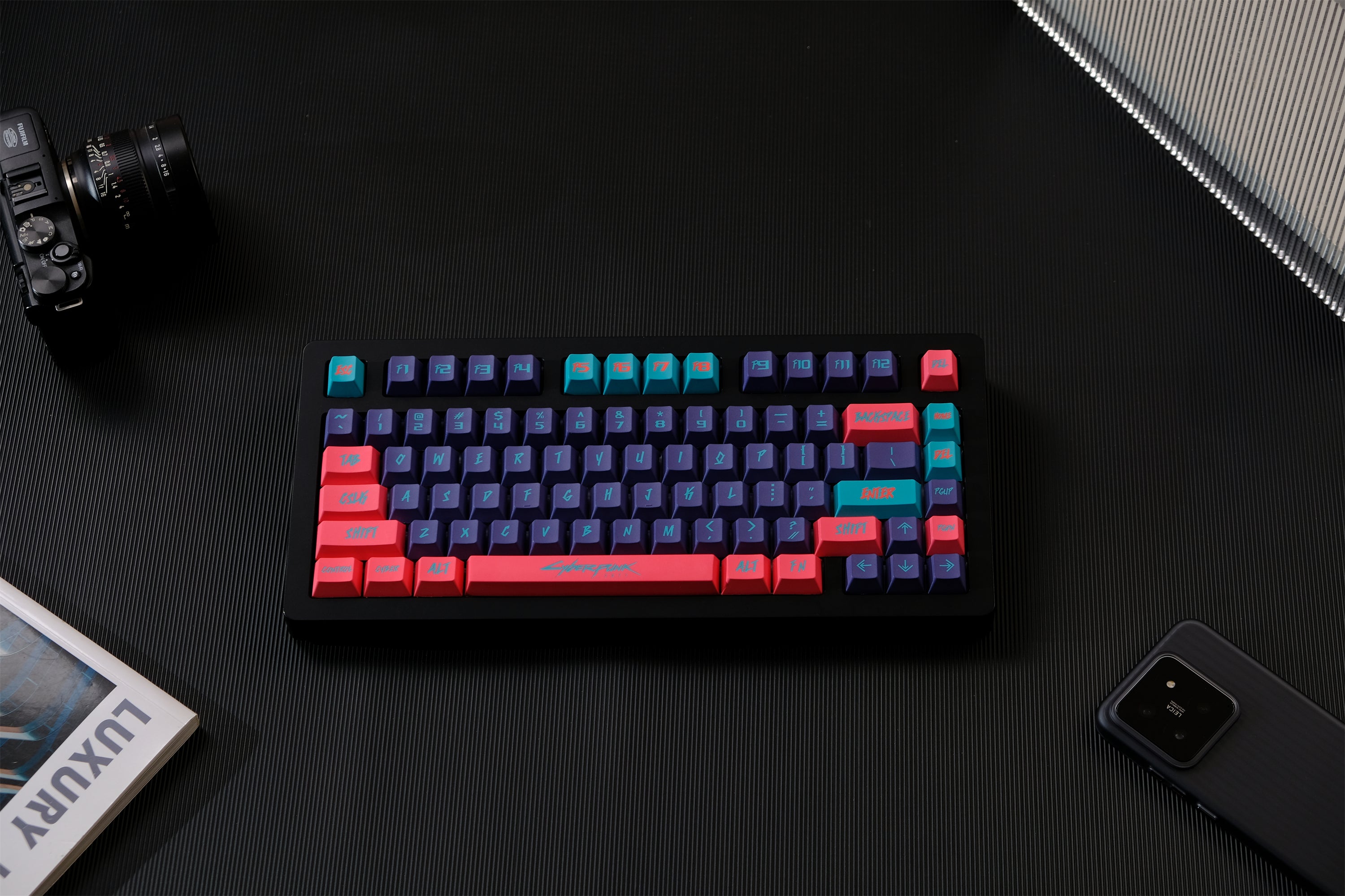 CYBERPUNK 2077 Pink Custom PBT Cherry Keycap Set Theme Custom PBT ...