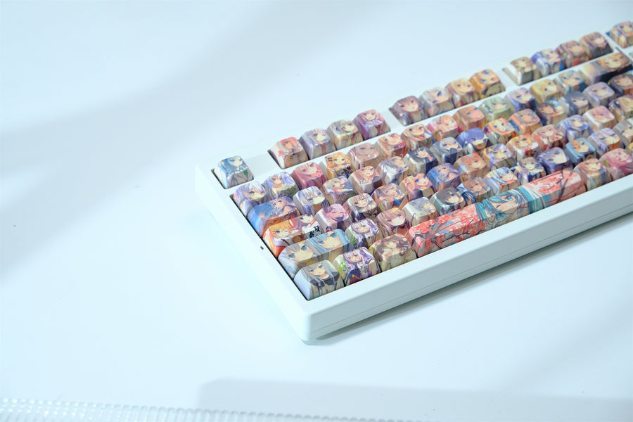 Anime Girls Icon PBT XDA Keycap Set Theme Custom PBT Keycap Set // XDA