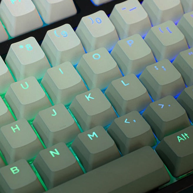 Seaweed Green Gradient PBT Keycap Set // OEM