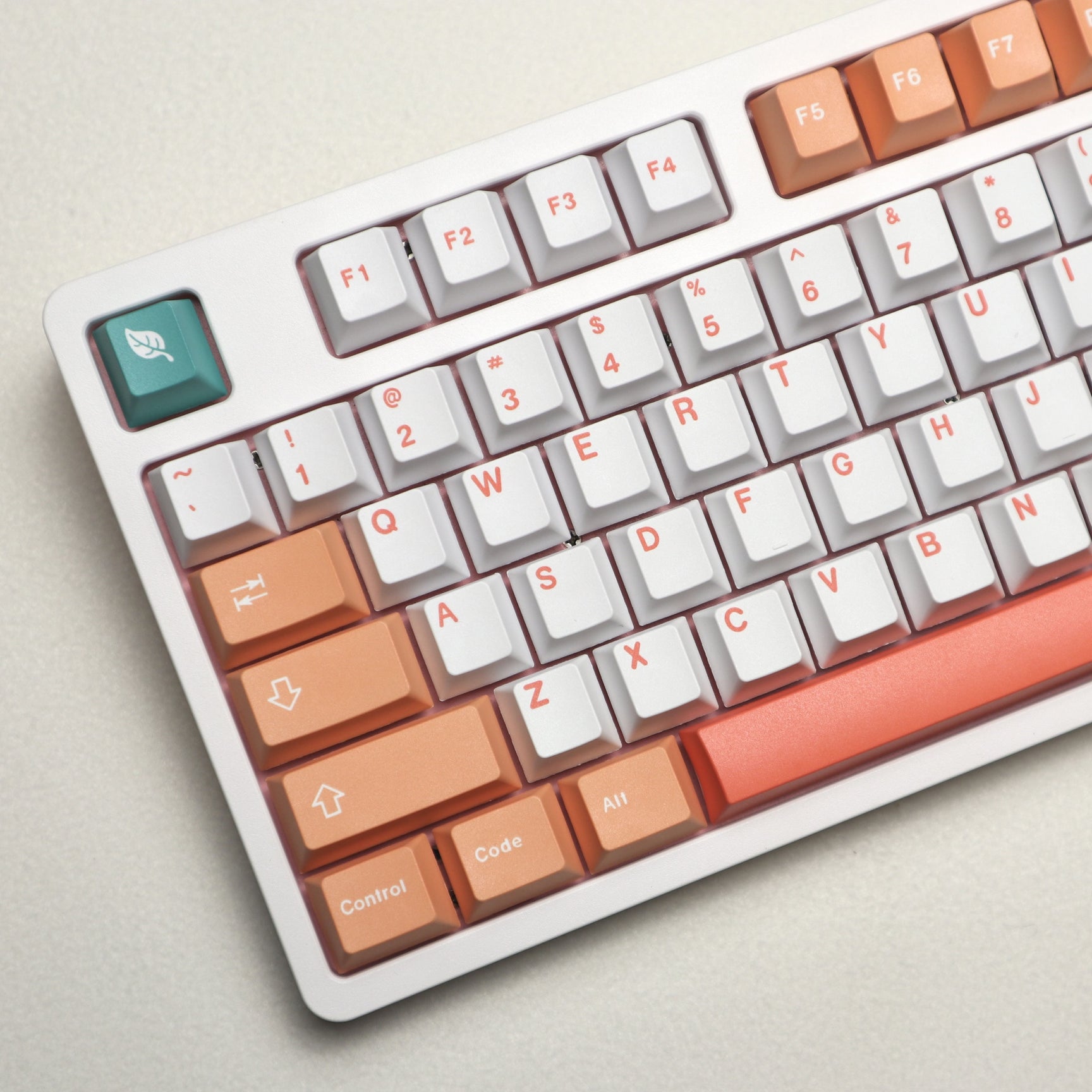 Creamy Peach PBT Keycap Set