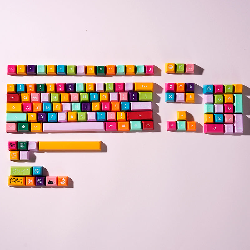 Colorful Corn Kernel ABS Keycap Set // SA