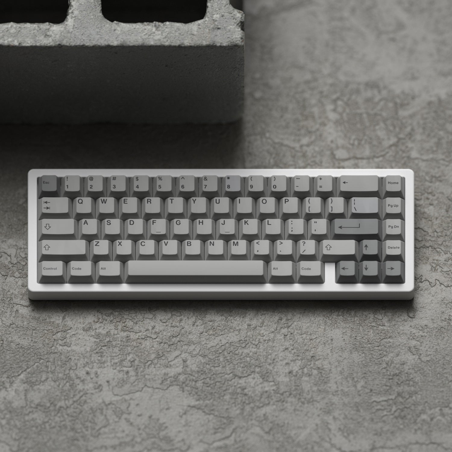 Concrete PBT Keycap Set // Cherry