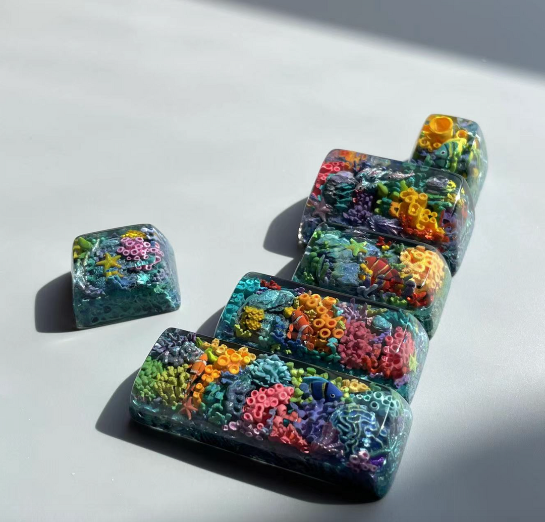 Undersea World Custom Handmade Resin SA Profile Keycaps